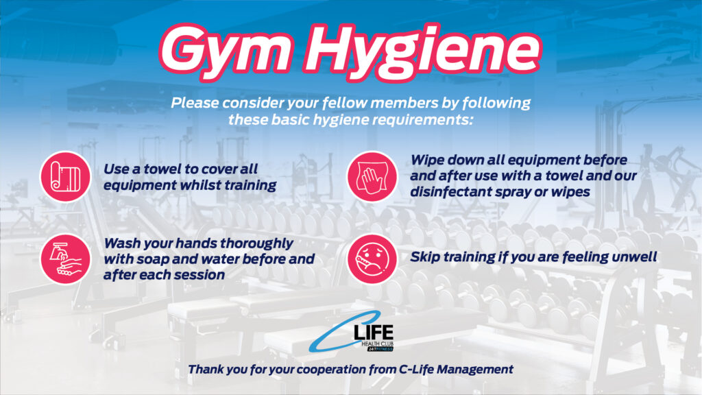 Gym Hygiene - C-Life Health Club
